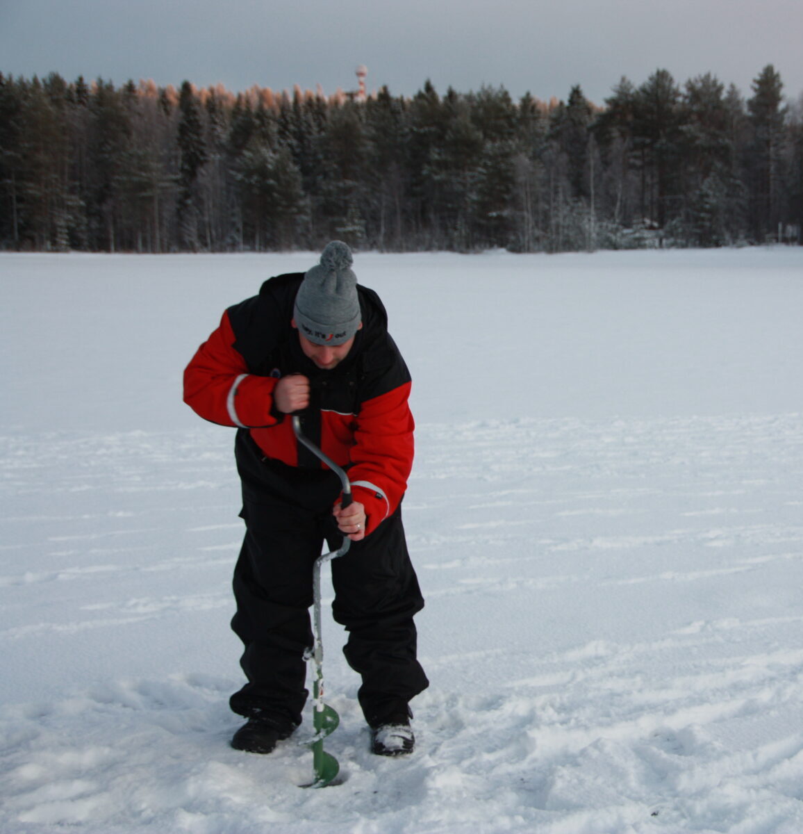 Ice-Fishing Experience by Minibus - Arctic Circle Snowmobile Park