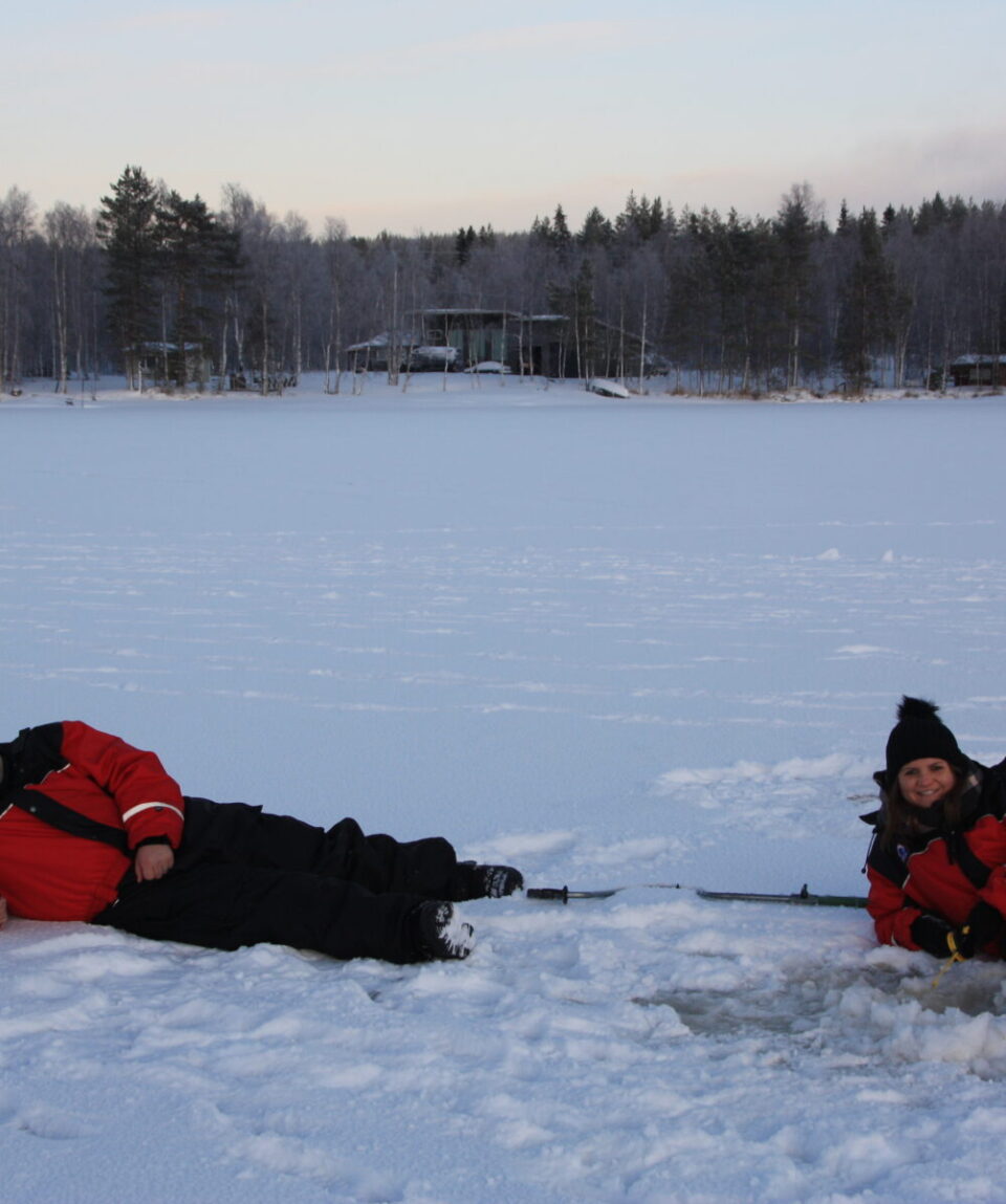 Ice-Fishing Experience by Minibus - Arctic Circle Snowmobile Park